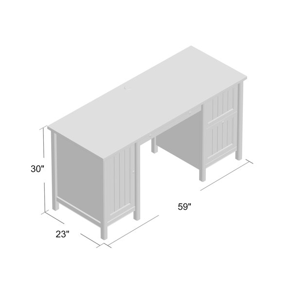 Gracie Oaks Costa Computer Desk & Reviews | Wayfair
