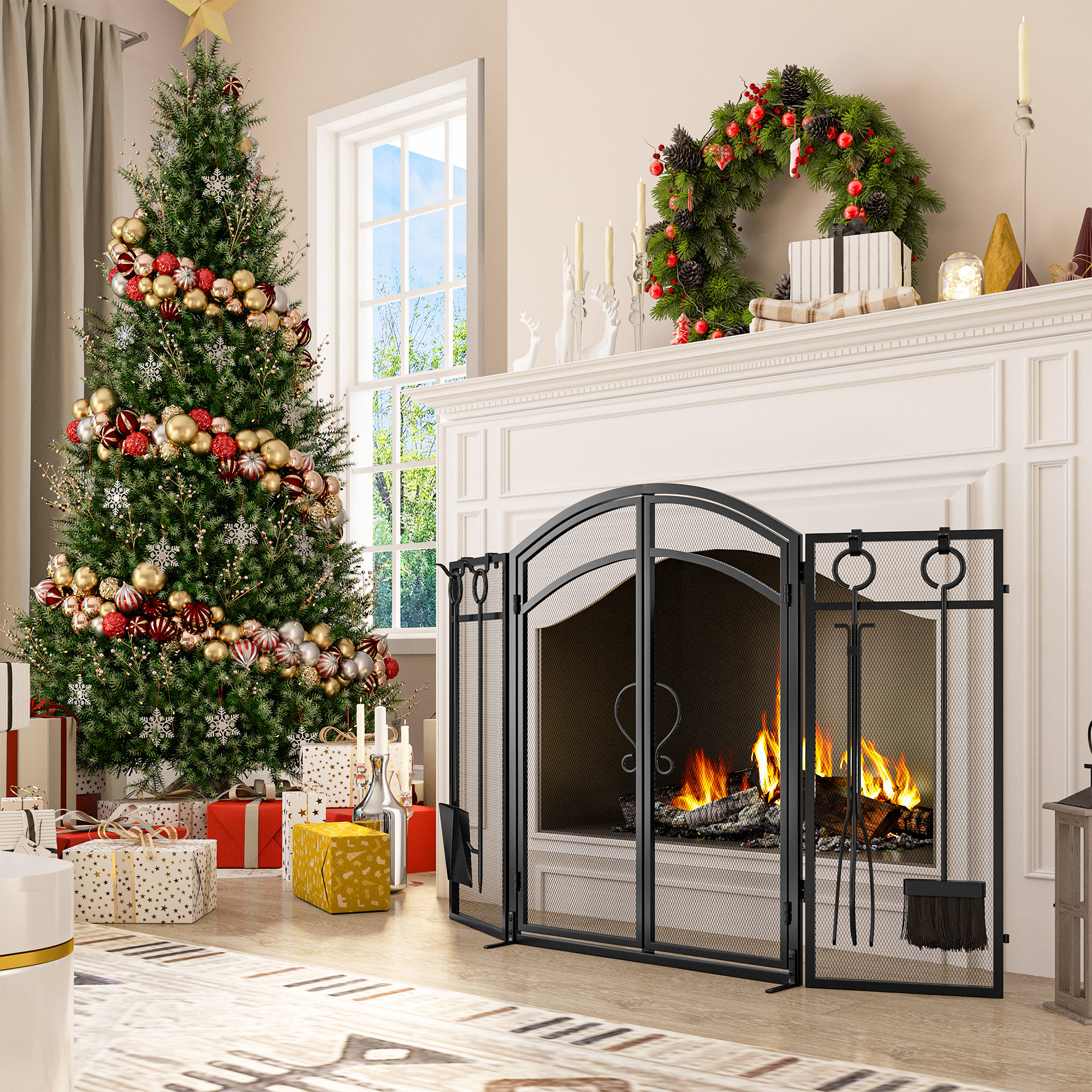 17 Stories Porte de foyer en fer Glenlee et Commentaires - Wayfair Canada