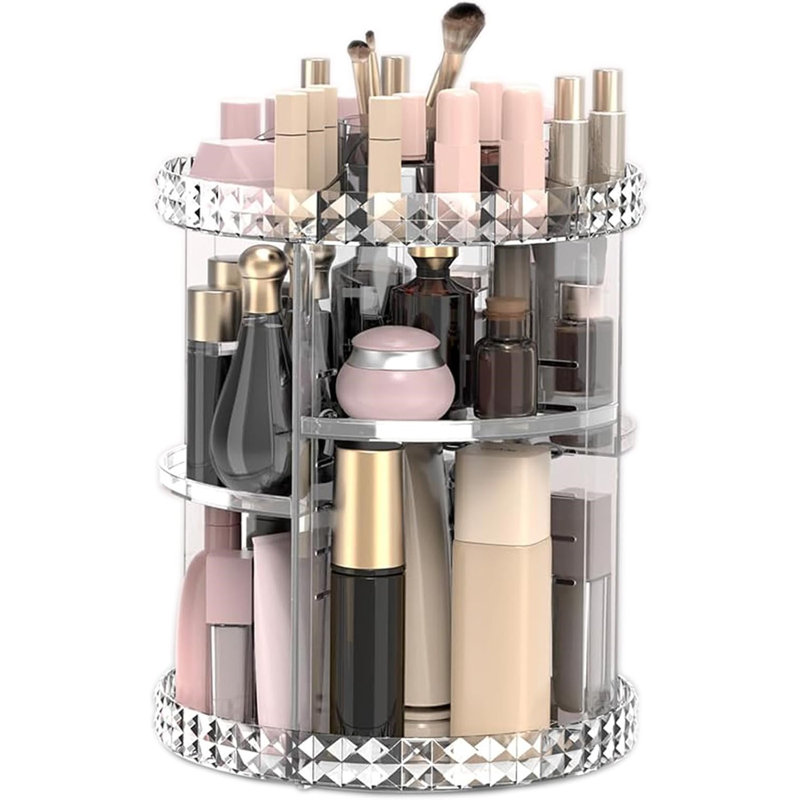 Rebrilliant Makeup Organizer 360° Rotating Skincare Organizers Large ...
