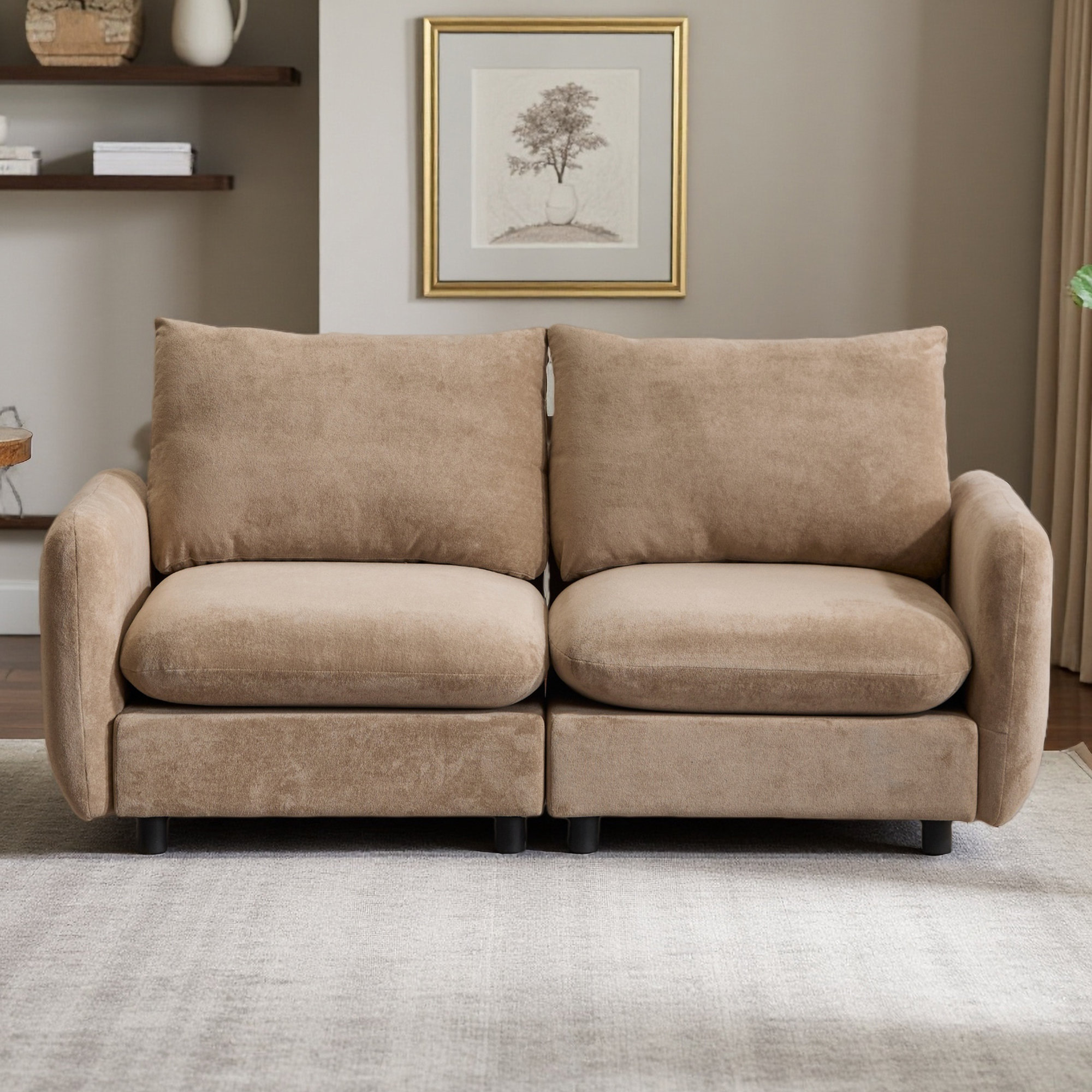 Latitude Run® 99 In. 3-Piece Modular Free Combination Sectional Sofa ...