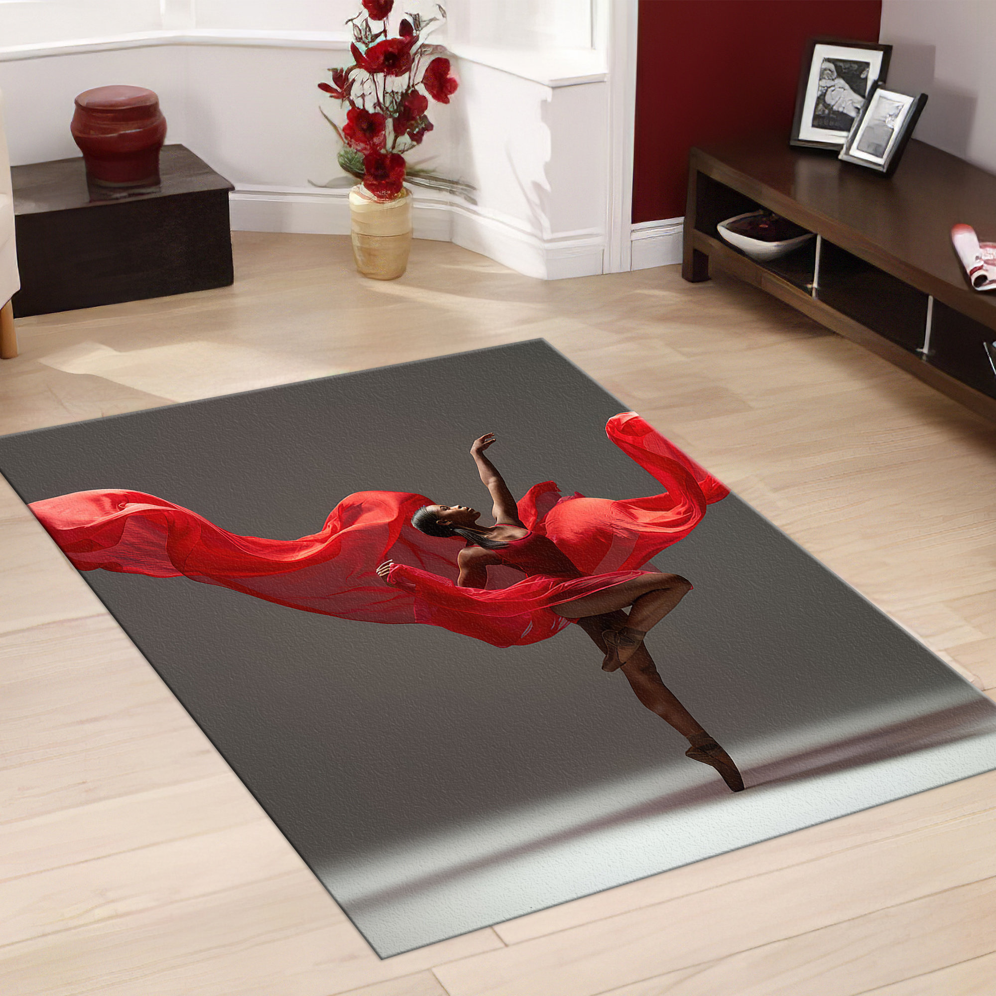 kayra export Non-Woven Thin Print Area Rug with Intricate Geometric ...