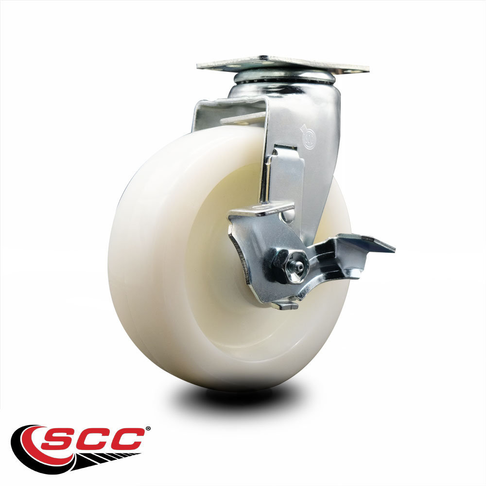 Service Caster Nylon Swivel Caster with Ball Bearing and Brake | Wayfair