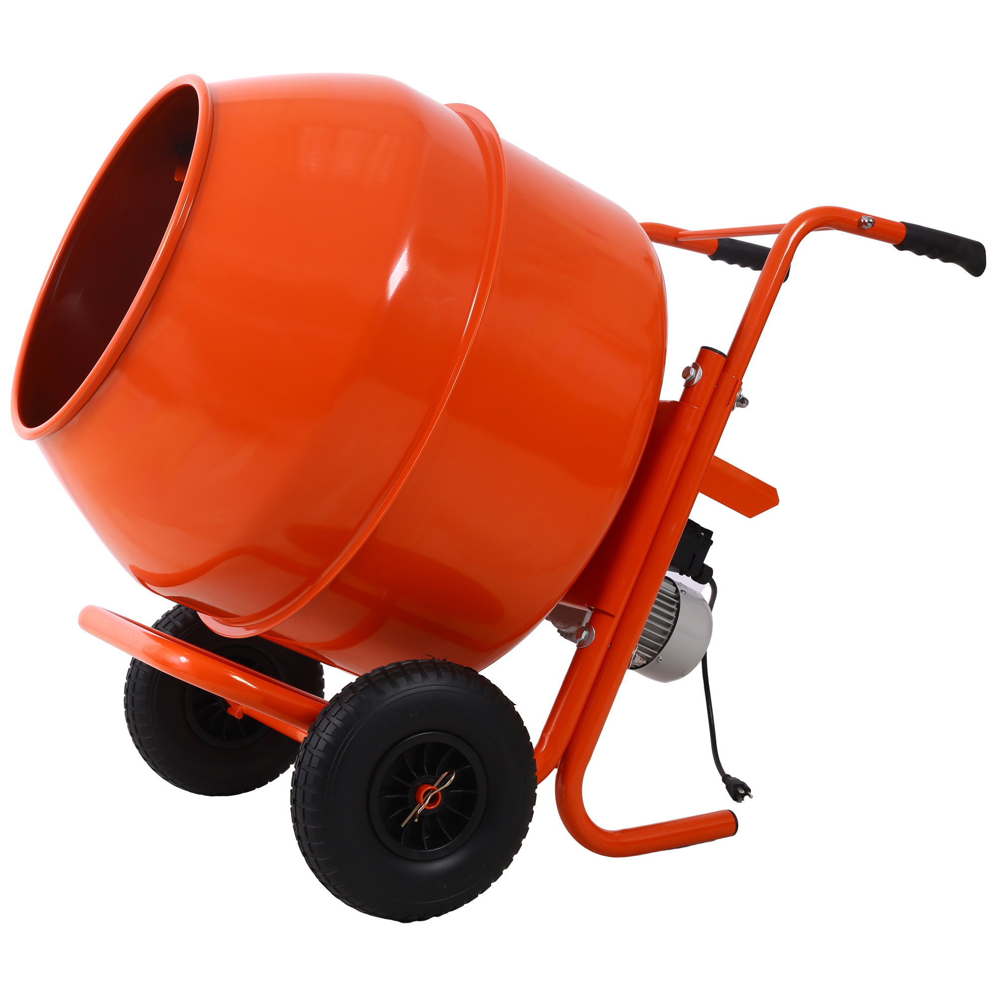 HANGZHOUSHANGYI 224L 8CUFT Horizontal Portable Cement Mixer,Wheel ...