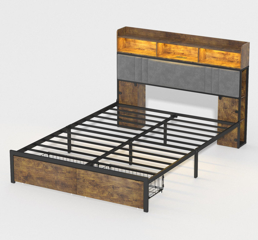 Latitude Run® Queen Size Bed Frame: Indulge in Style and Practicality ...