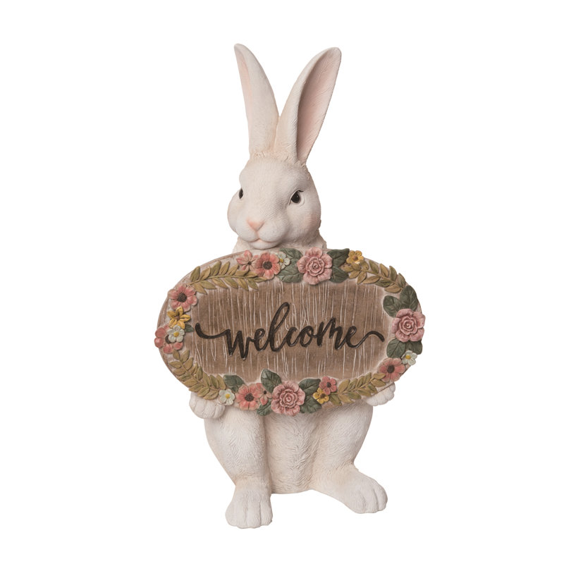 The Holiday Aisle® Welcome Rabbit Decorative Accent | Wayfair