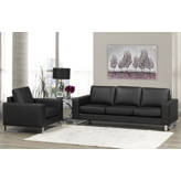 Orren Ellis Keown 3 - Piece Leather Living Room Set | Wayfair