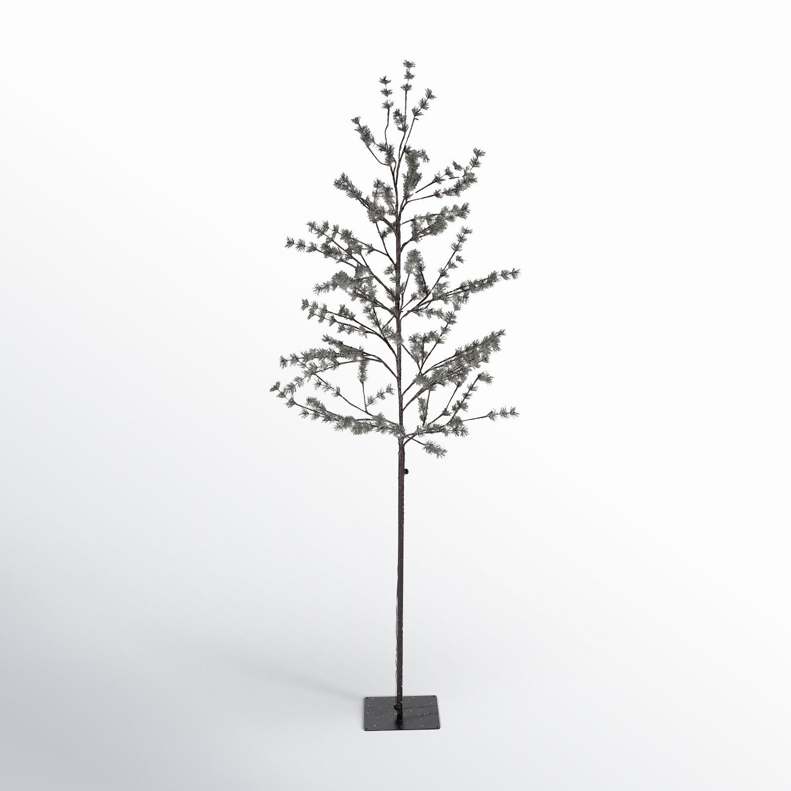 The Twillery Co.® Icy Pine Winter Lighted Tree, Warm White Leds | Wayfair