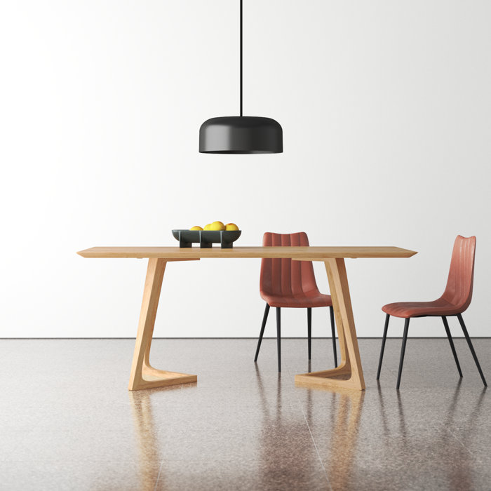 AllModern Fischer 71'' Ash Solid Wood Dining Table & Reviews | Wayfair