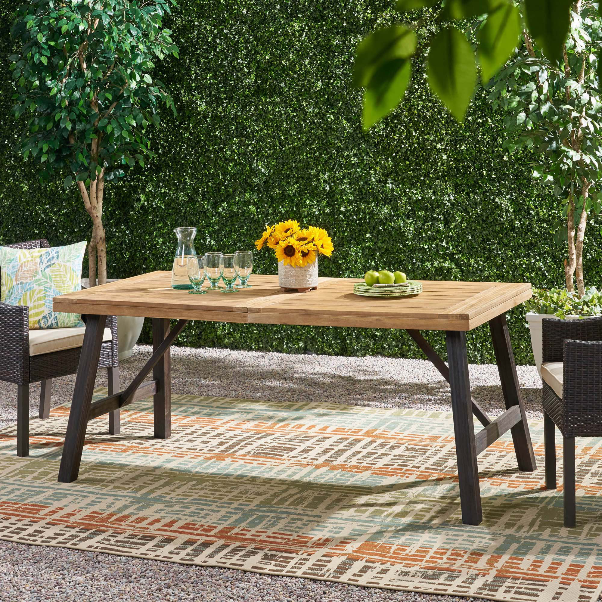 Foundry Select Outdoor Dining Set With 2 Benches And 1 Dining Table (3 ...