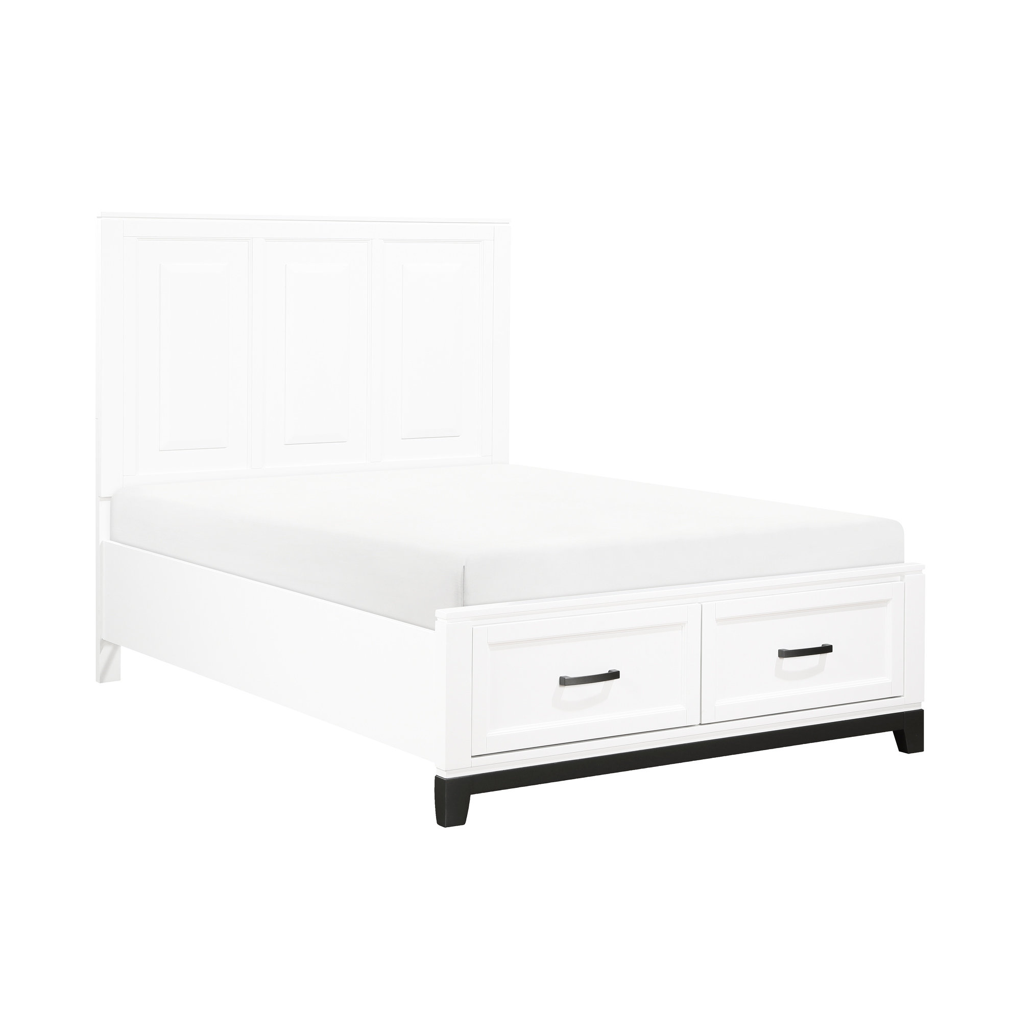 Latitude Run® Full Size Platform Storage Bed In White - Rustic Bedroom ...
