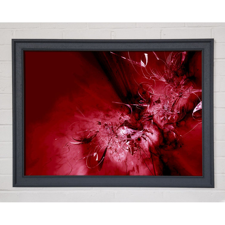 Brayden Studio Red Broken Glass - Single Picture Frame Art Prints ...