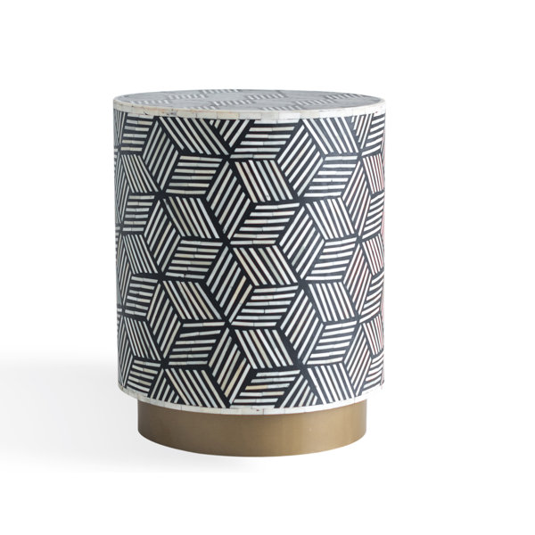 Corrigan Studio® Boutin Geo Bone End Table | Wayfair