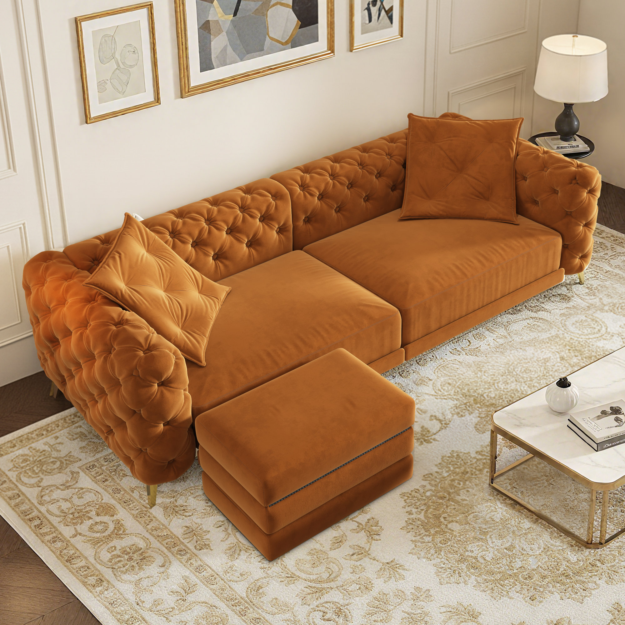 House of Hampton® Canapé-lit convertible à siège profond 97,7 po ...