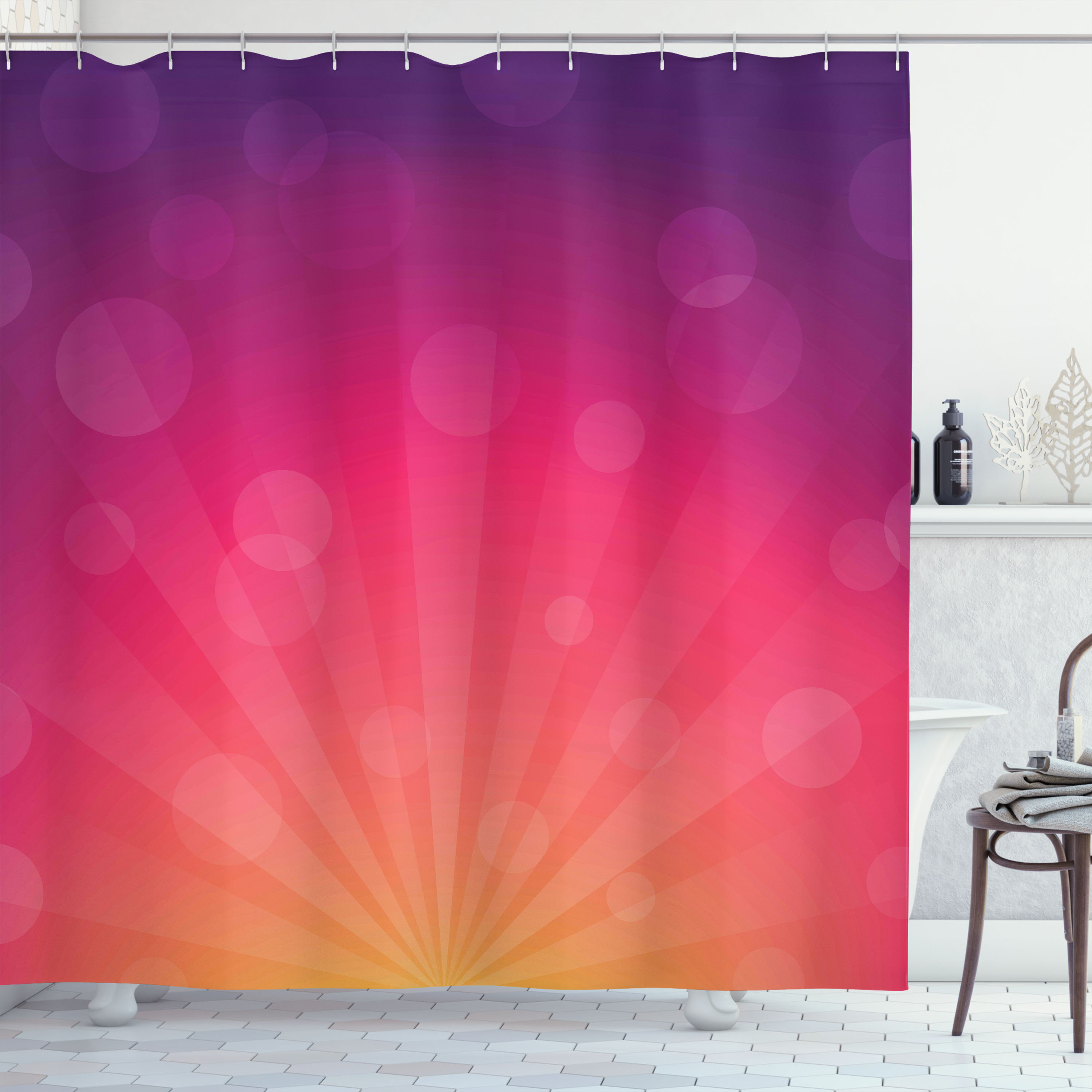 Orange And Pink Shower Curtain