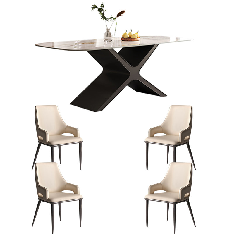 SUPROT Rock Plate Dining Table And Chair Combination Dining Set | Wayfair