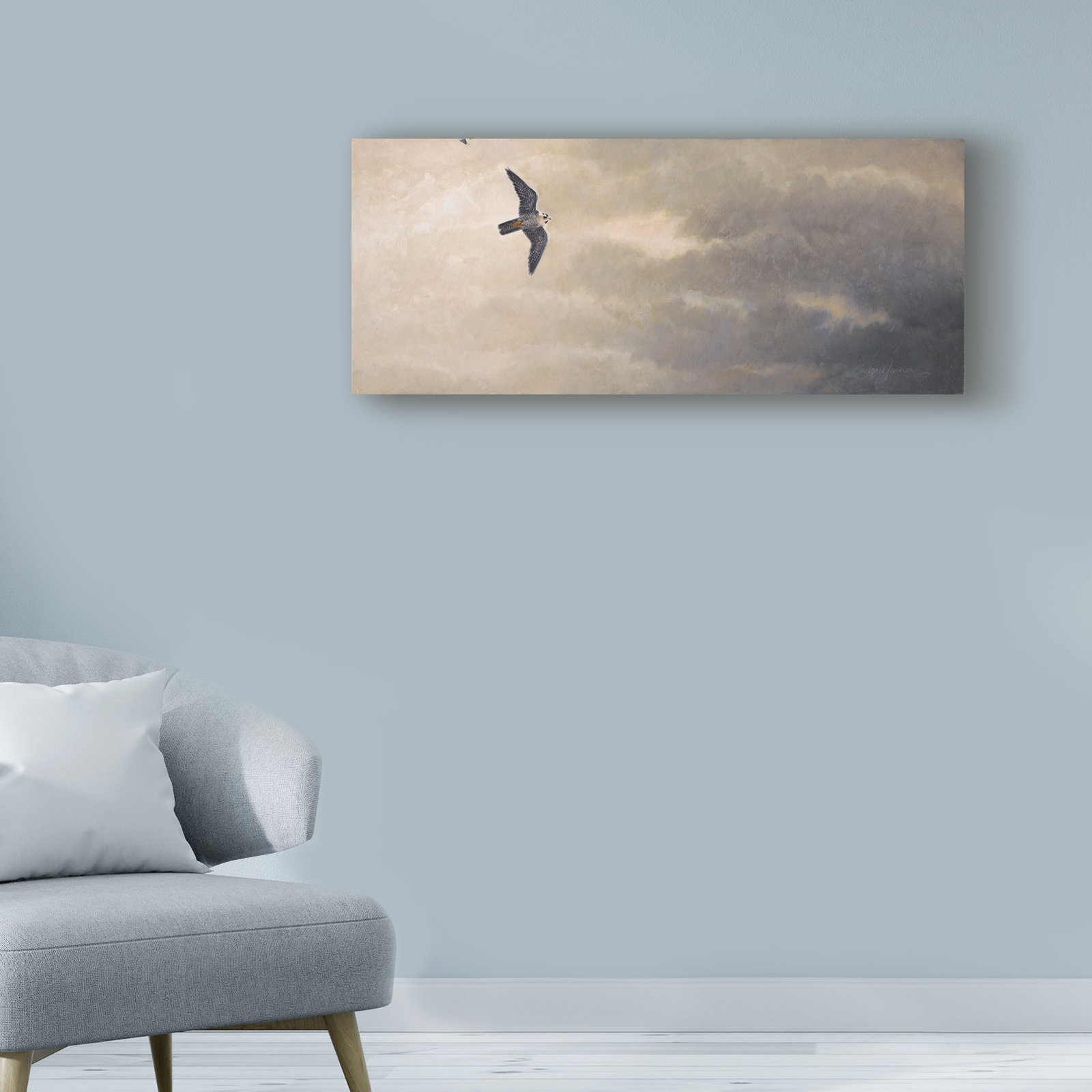 World Menagerie 'Overcast Seagull' Acrylic Painting Print on Wrapped ...