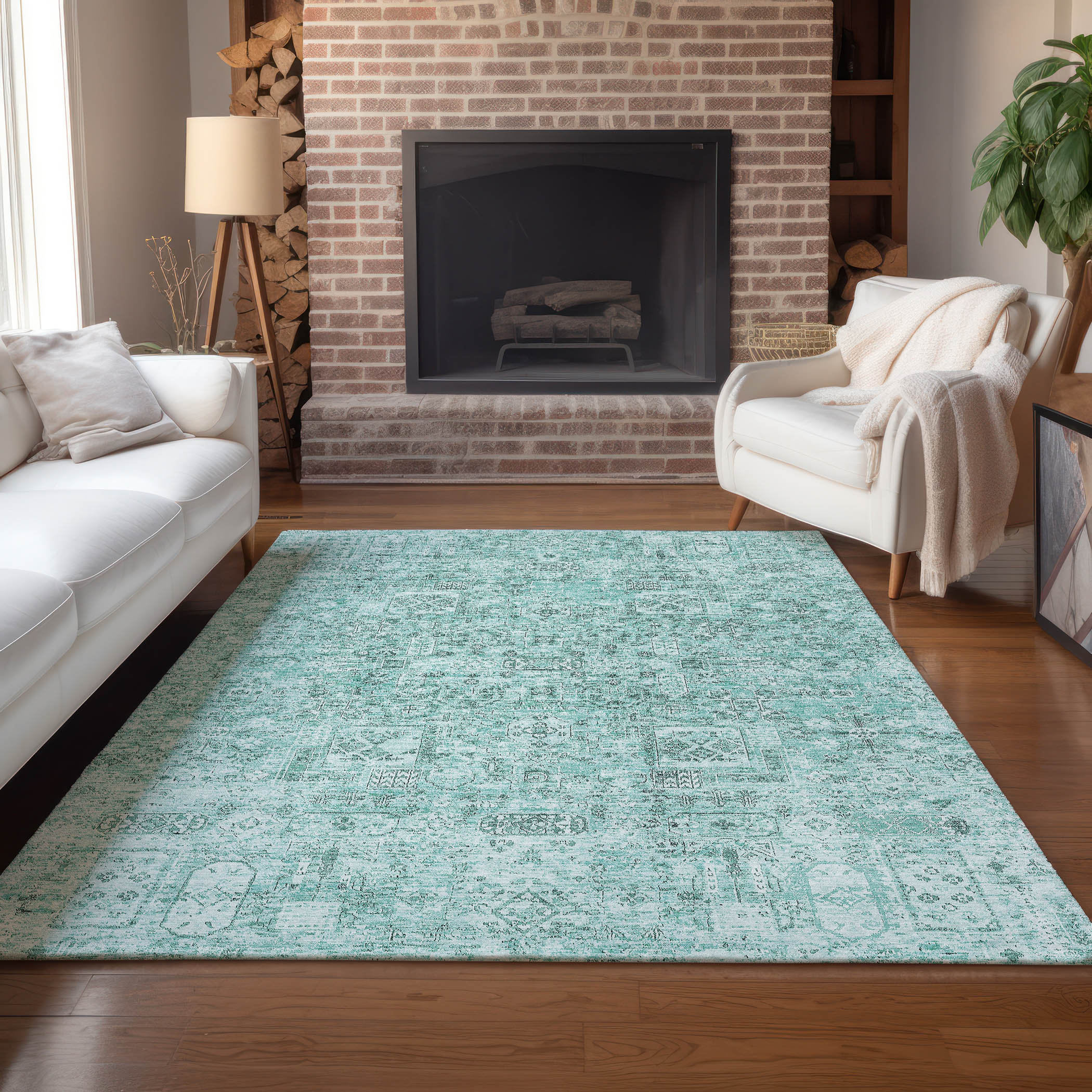 Langley Street Everlee Indoor/Outdoor Area Rug with Non-Slip Backing ...