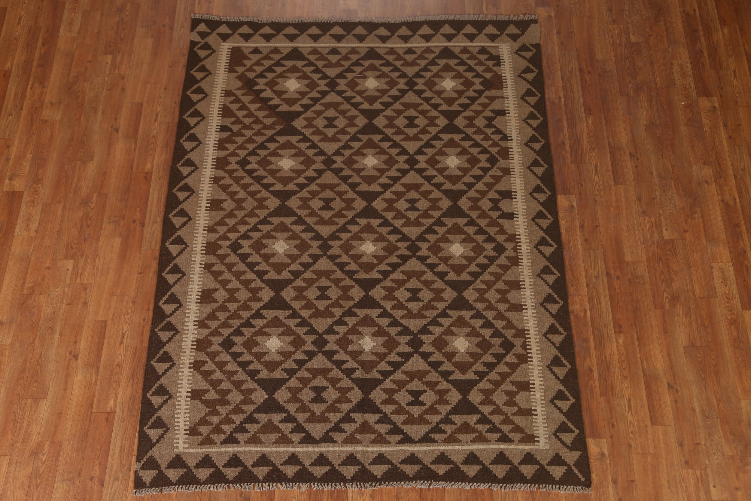 Hokku Designs Geometric Kilim Oriental Area Rug 5x7 | Wayfair