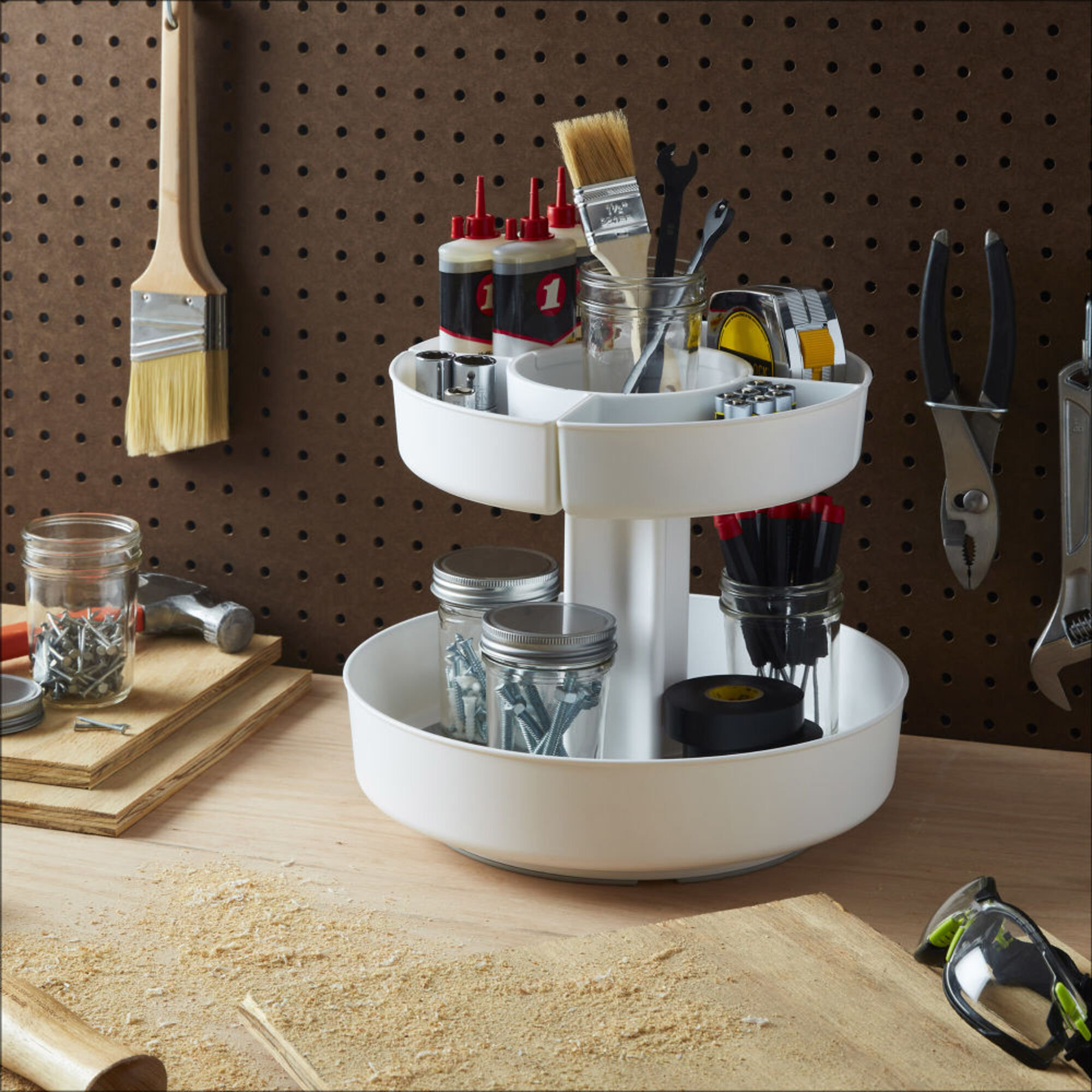 Copco Basics 12-Inch 2-Tier Snack Turntable, Grey - Wayfair Canada