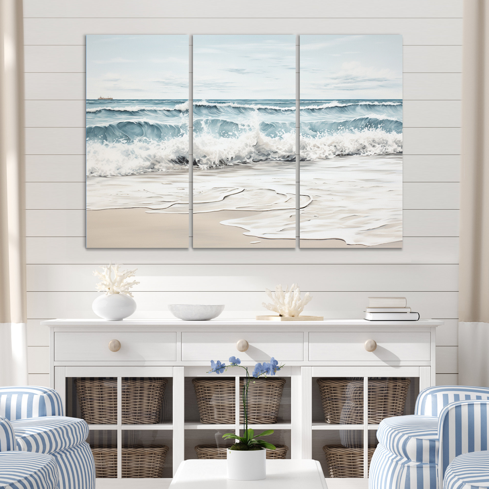Dovecove Beach Minimalism Landscape III - Nautical & Beach Metal Wall ...