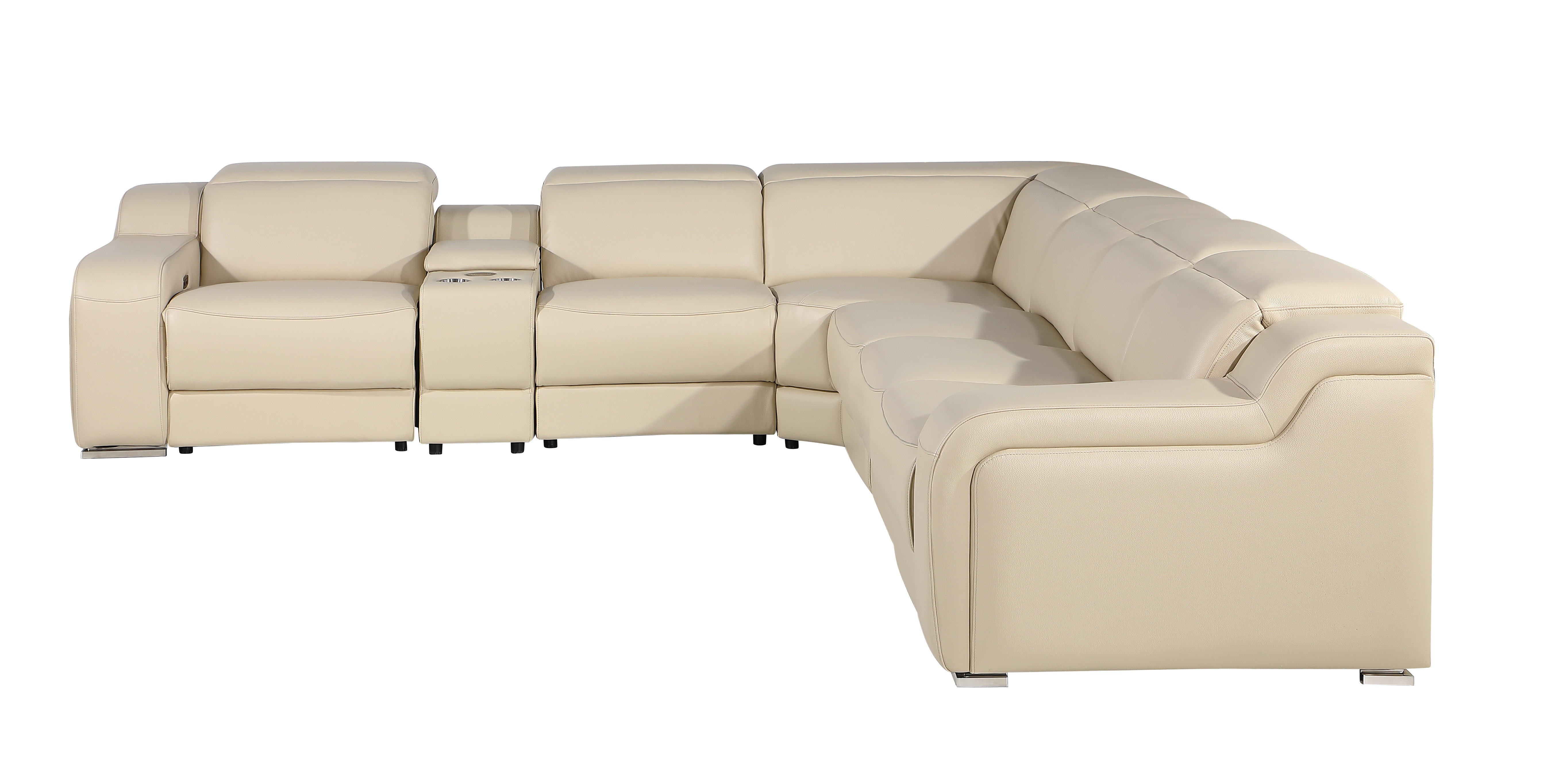 Orren Ellis Stanphill 7 - Piece Top Italian Grain Leather Power ...