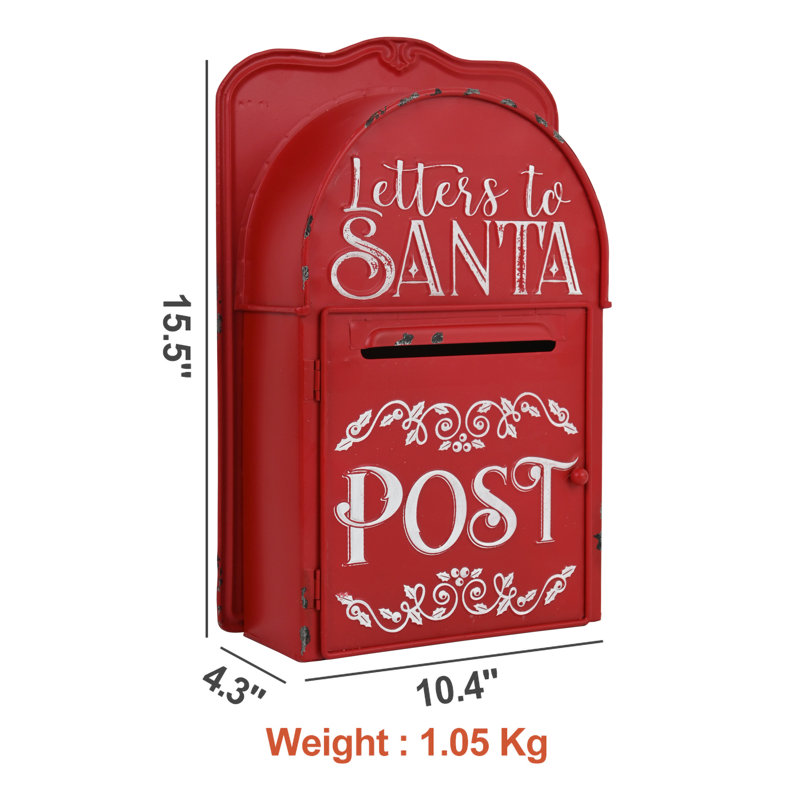 All Chic Santa's Mailbox Wall Mounted Christmas Letter to Santa Mailbox ...