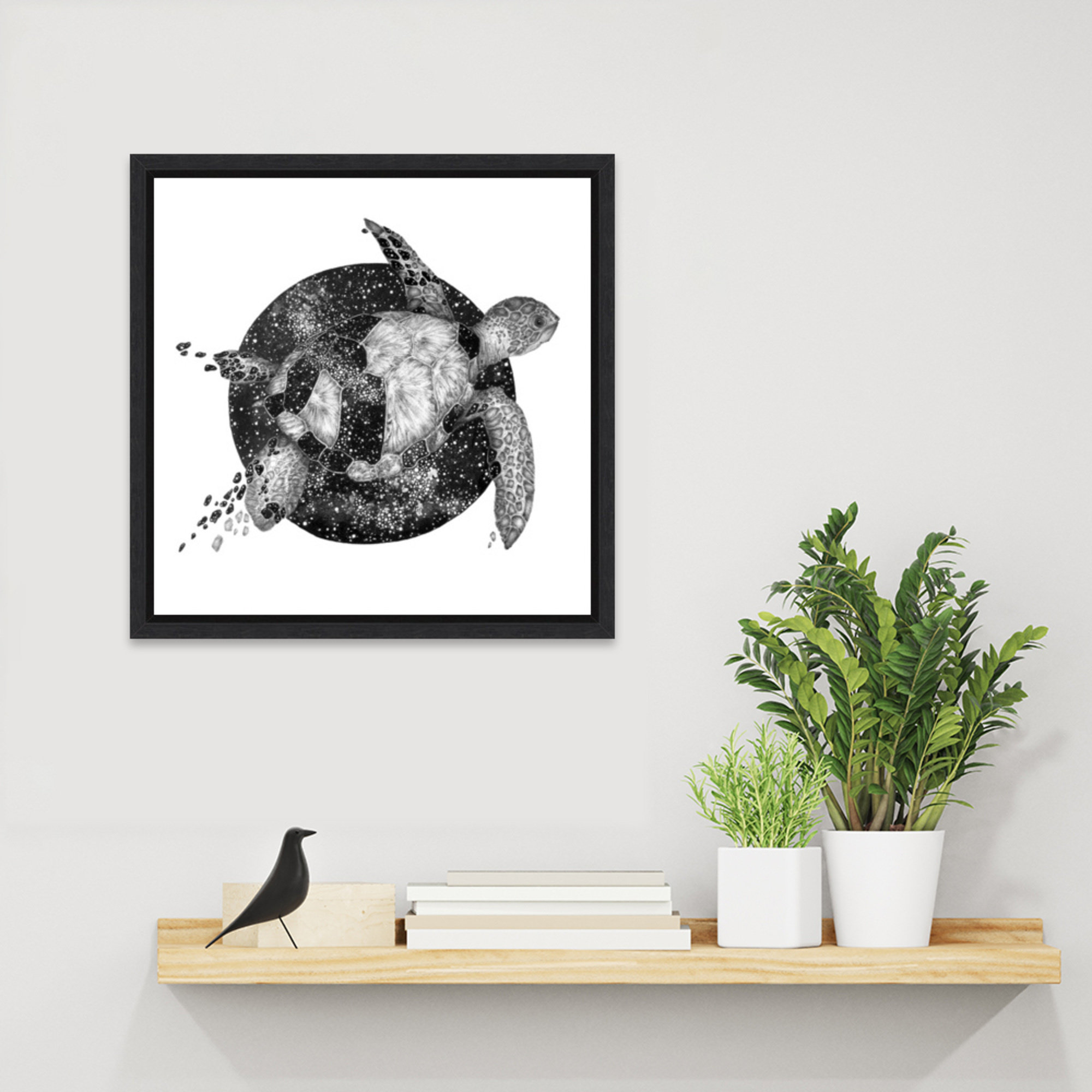 Lark Manor™ Cosmic Sea Turtle by Isaah Framed Canvas Wall Art Print ...