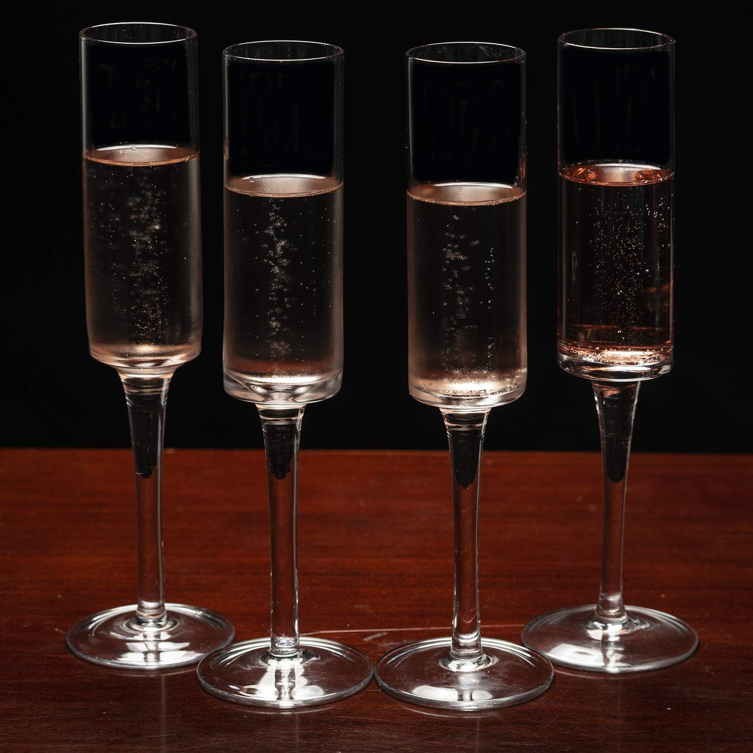 Lemonsoda Champagne Flutes - Hand-Blown Crystal Mimosa Glasses (6oz ...