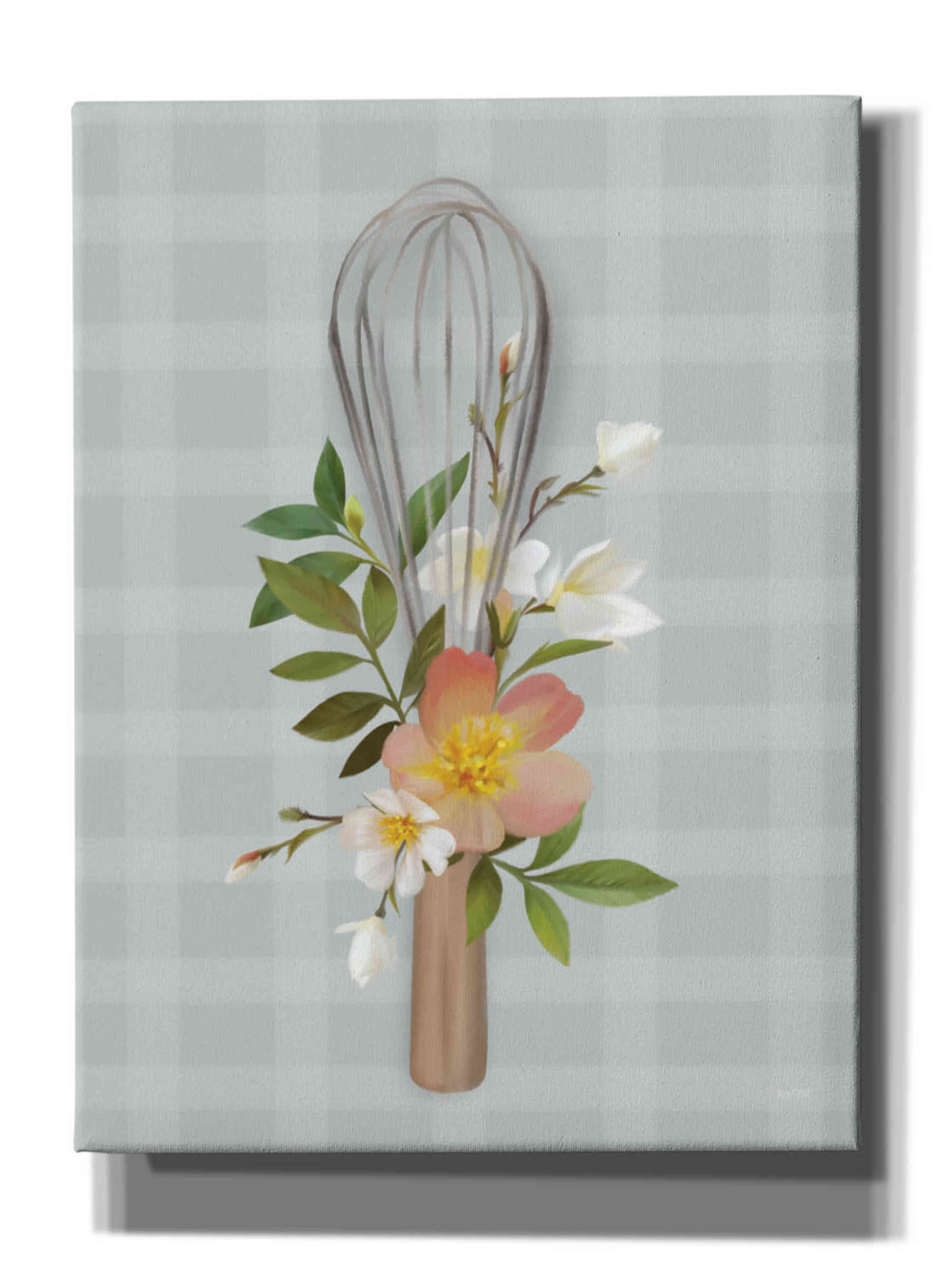 August Grove Kitchen Made With Love Whisk - Wrapped Canvas Print | Wayfair
