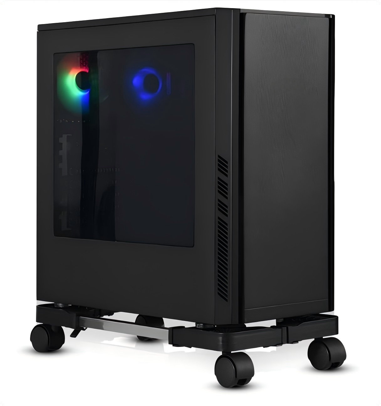 CHUANGWENYI Computer Tower Stand, Adjustable Mobile CPU Stand With ...