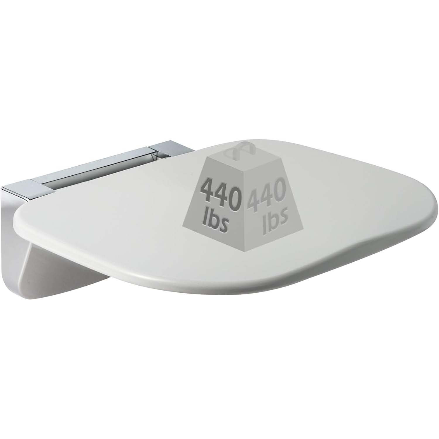 Brayden Studio Living Wall Mounted Folding Shower Seat 440 Lbs Load ...