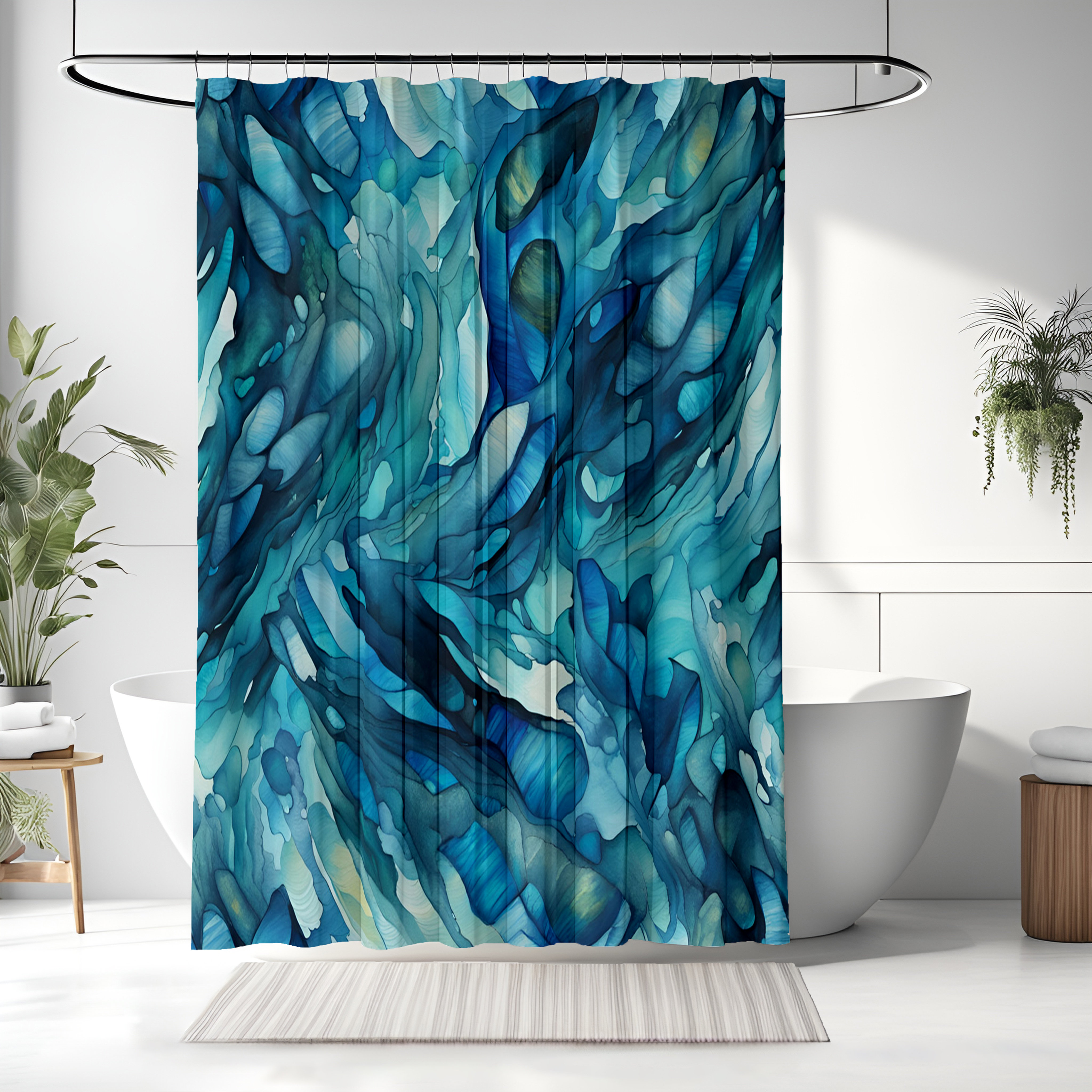 Bungalow Rose Camlin Abstract Shower Curtain | Wayfair