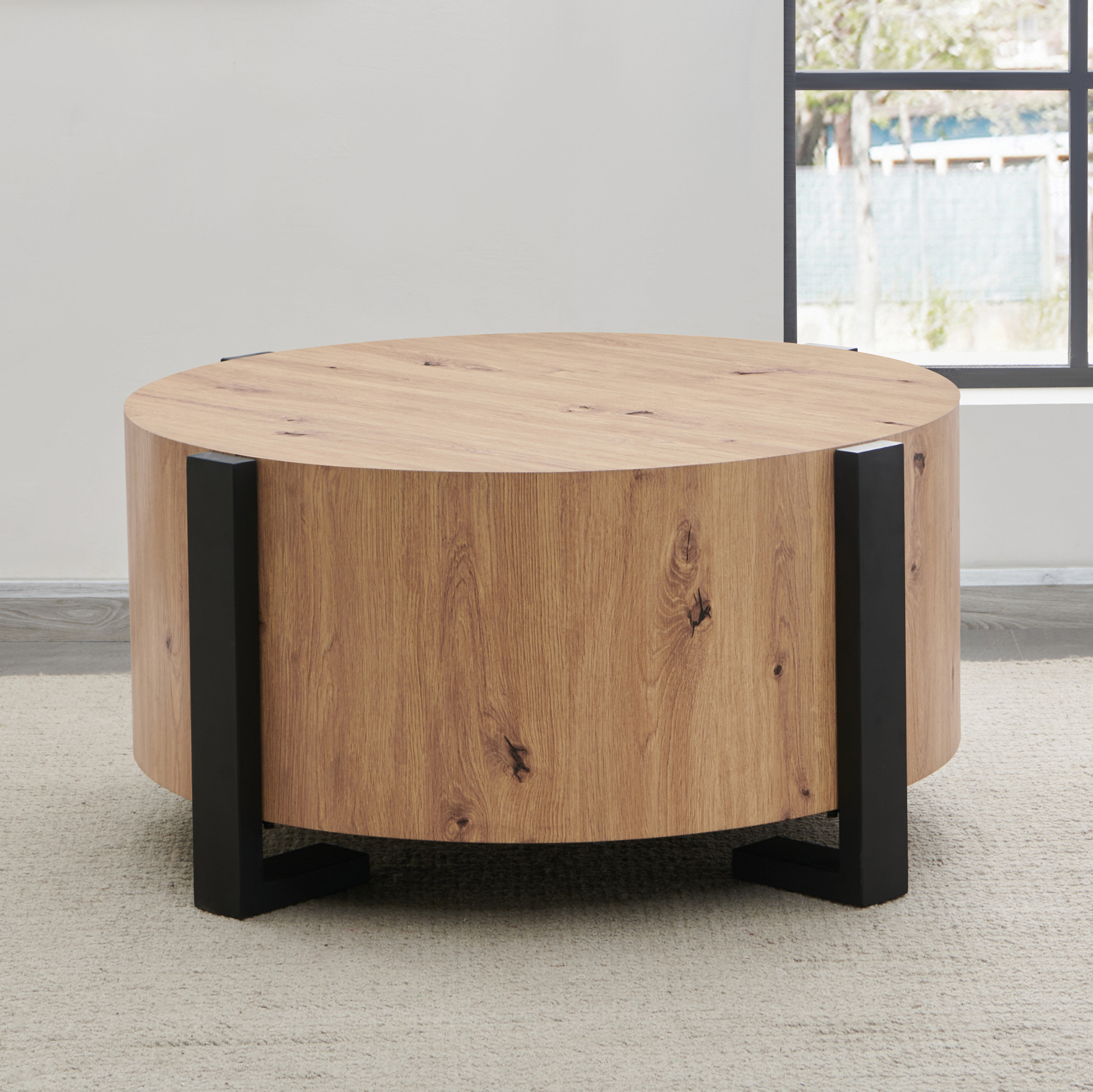 Millwood Pines Amil 36" Round Wood Coffee Table & Reviews | Wayfair