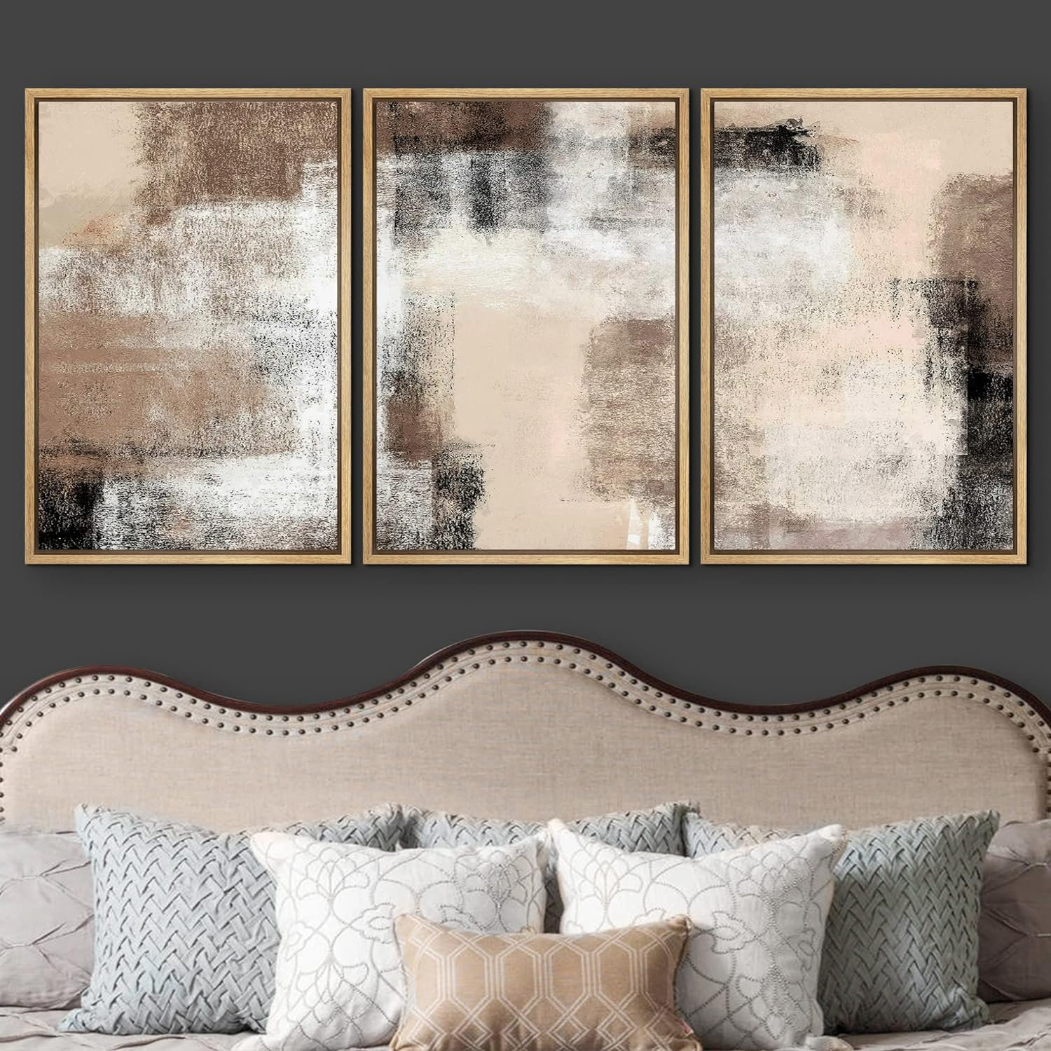 IDEA4WALL Minimal Brown Color Block Landscape Abstract Shapes Modern ...