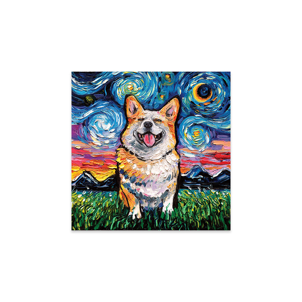 Red Barrel Studio® Smiling Corgi Night Print On Acrylic Glass - Wayfair ...