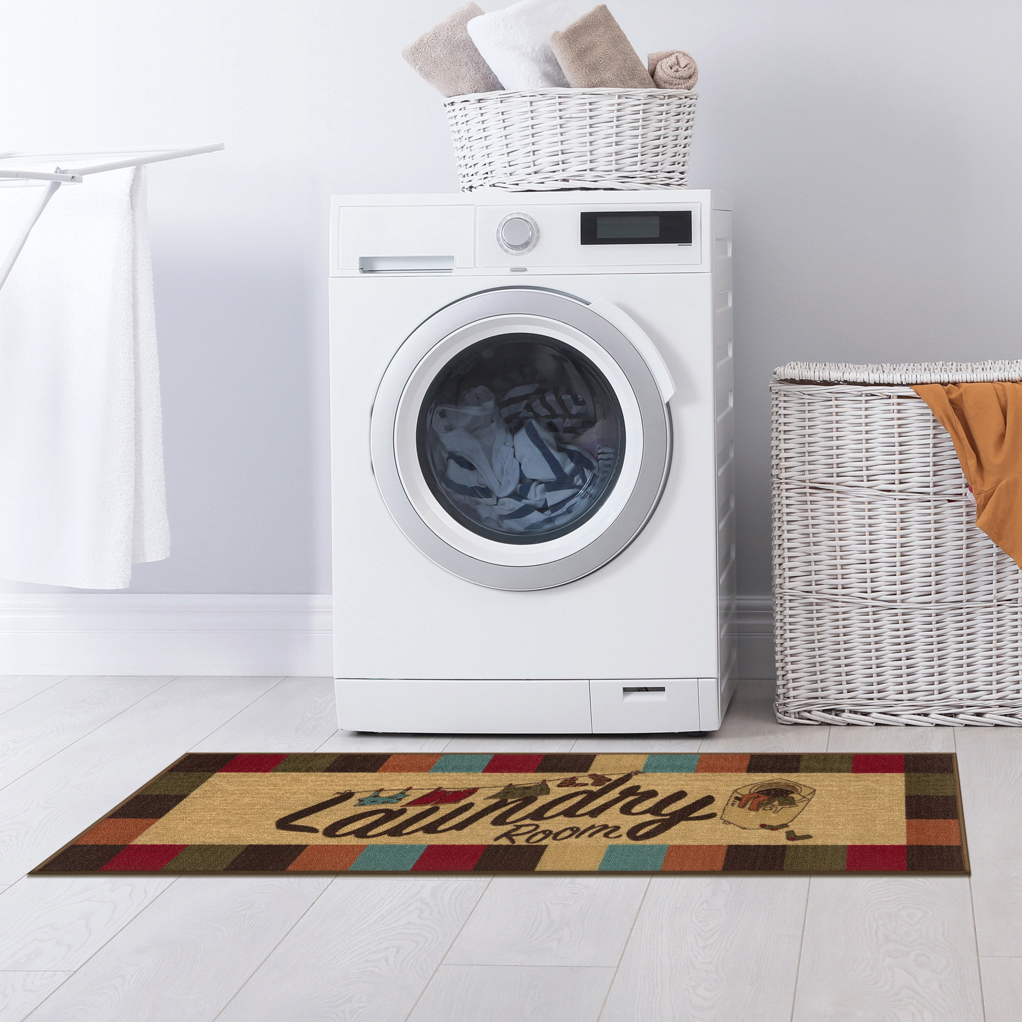 Ottomanson Machine Washable 20"x 59" Laundry Room Runner Rug ...