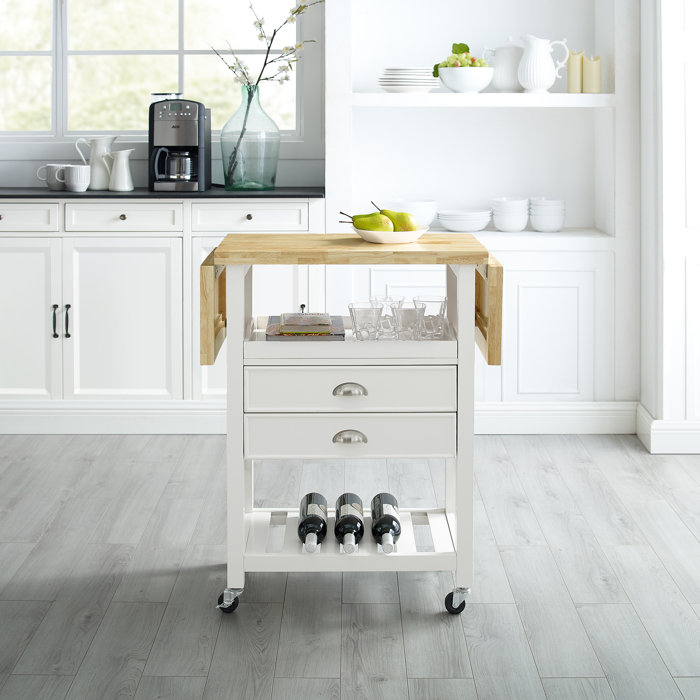 Three Posts™ Corell Park Wood Kitchen Cart & Reviews | Wayfair