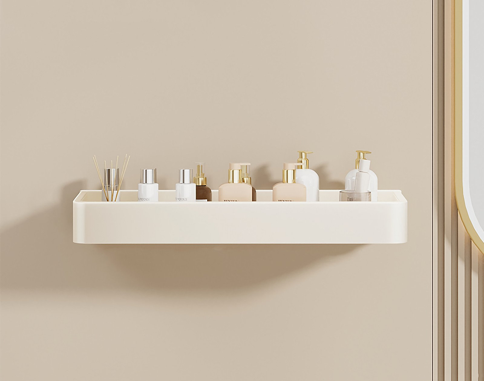 Latitude Run® Wall-Mounted Bathroom Shelf For Toilet And Shower Room ...