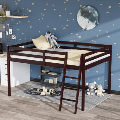 low loft bed single