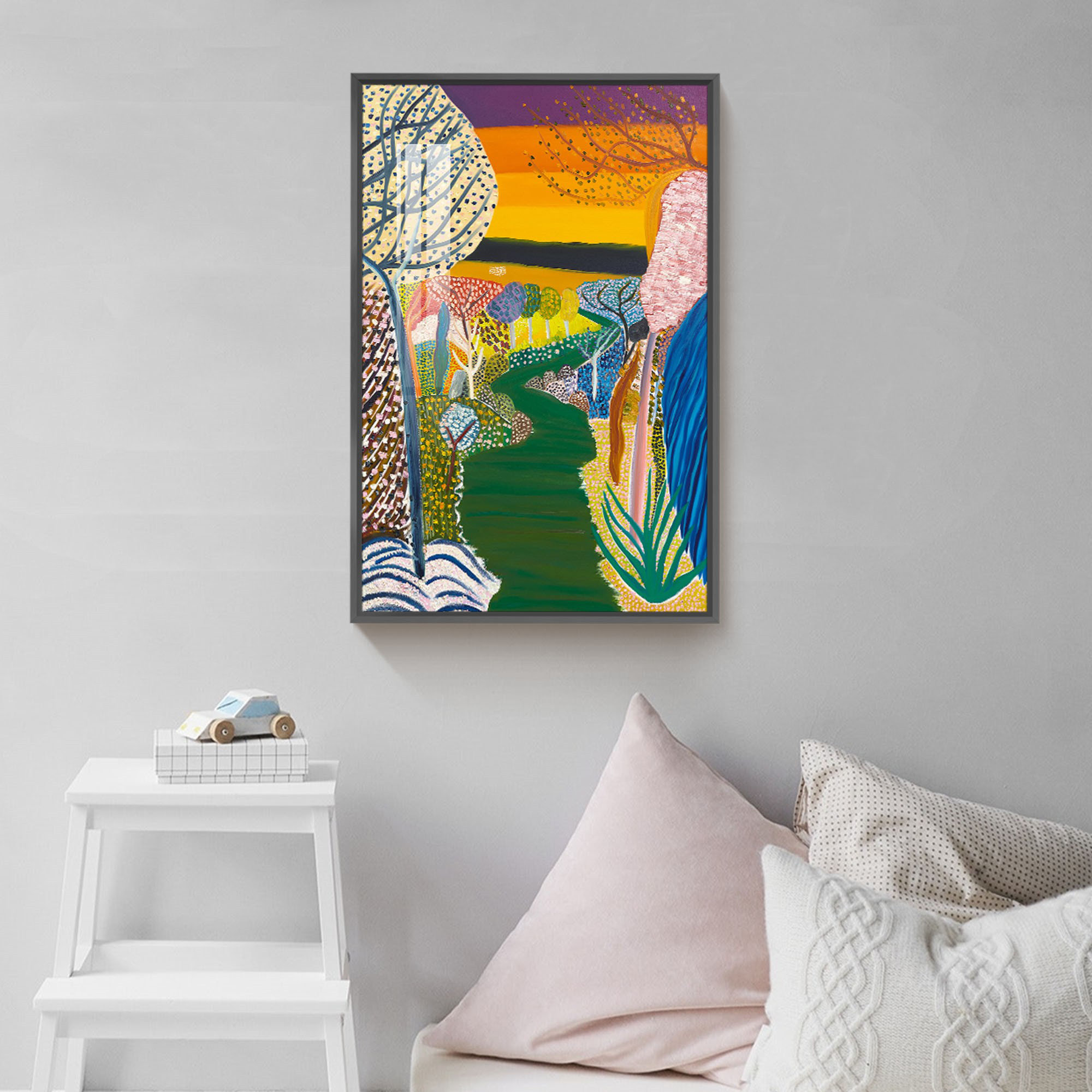 Winston Porter Abstract Canvas Wall Art Nature Scenery Artwork Green ...