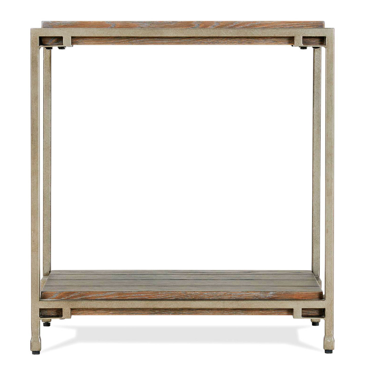 17 Stories Corbeta Metal Frame Wood Living Room Chairside Table with ...