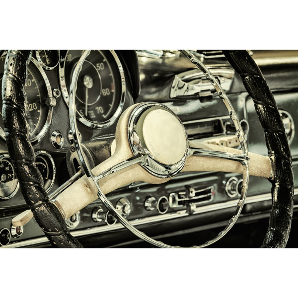 Williston Forge Classic Car Steering Wheel - Unframed Photograph ...