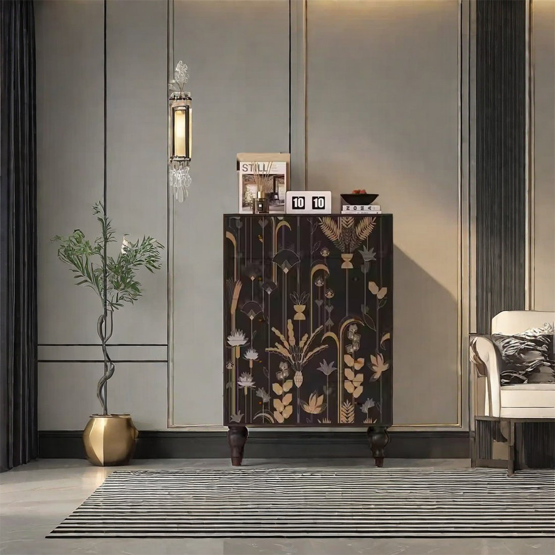 Ruthber Solutions Large Capacity Storage Cabinet with Five Drawers ...