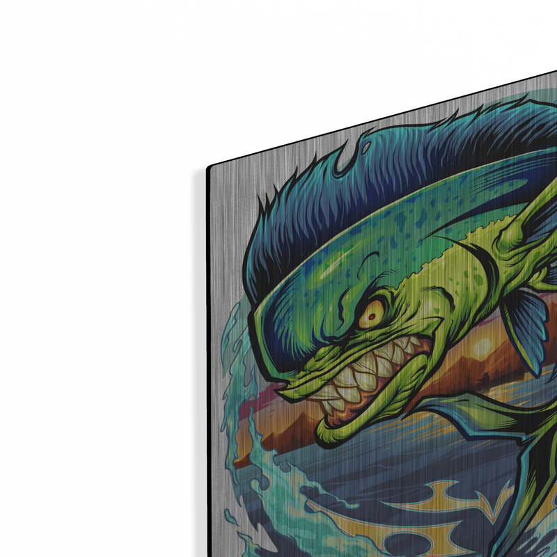 Highland Dunes 'Angry Mahi-Mahi' by Flyland Designs, Metal Wall Art ...