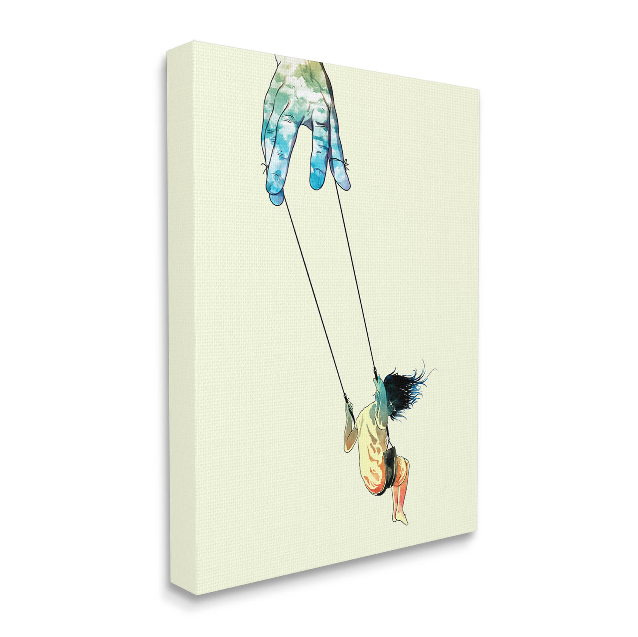 Latitude Run® Imaginative Marionette Girl On Swing by Matheus Lopes ...