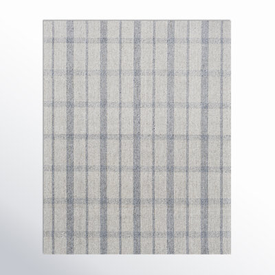 Louisa Plaid Handmade Flatweave Light Gray/Oatmeal/Gray Area Rug ...