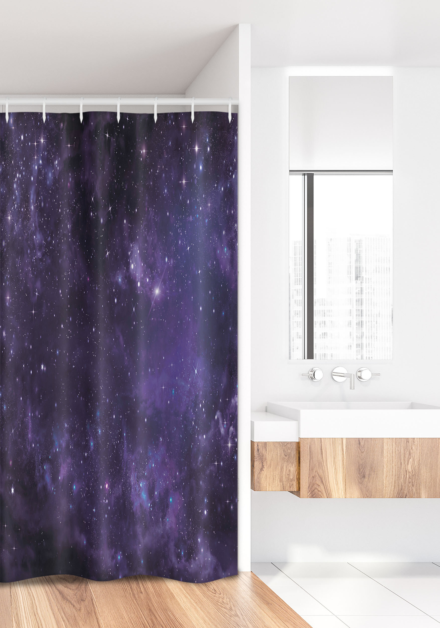 East Urban Home Davinity Shower Curtain with Hooks Included | Wayfair