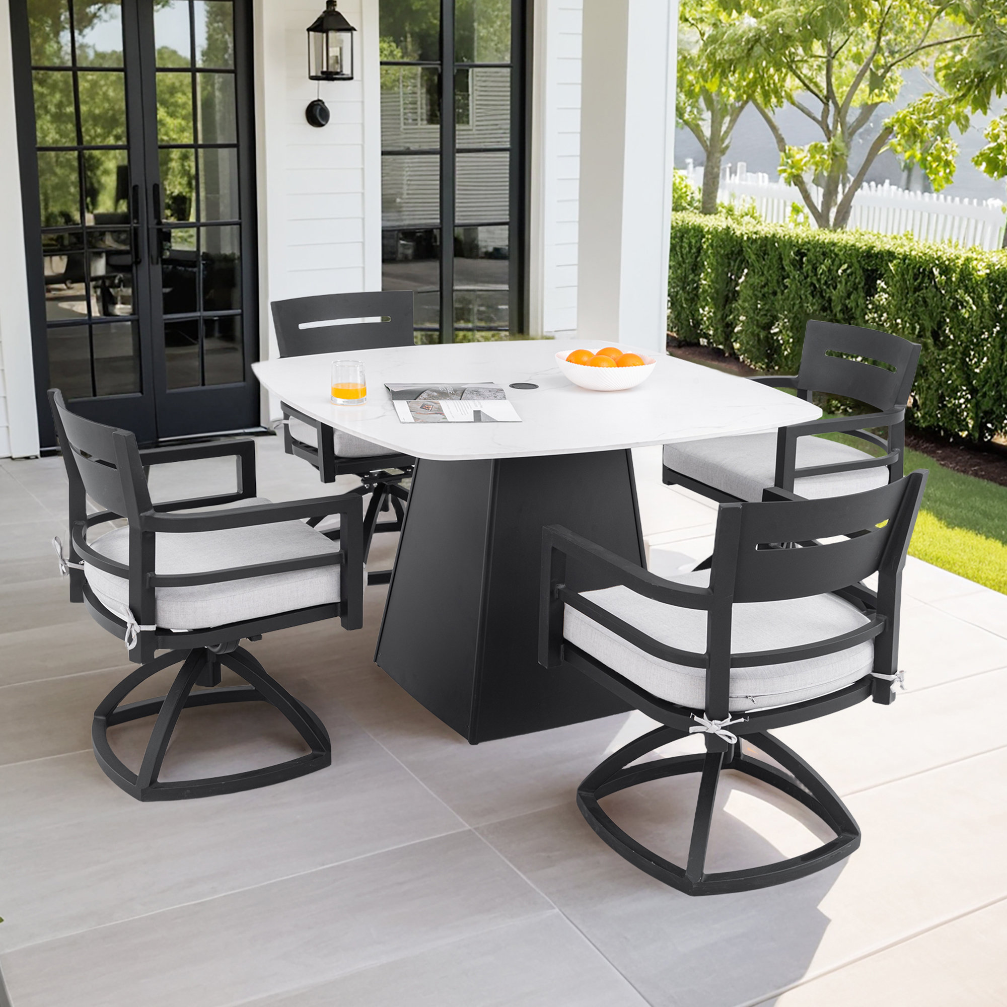 Hokku Designs Outdoor Dining Versatility Aluminum Modern Design For ...