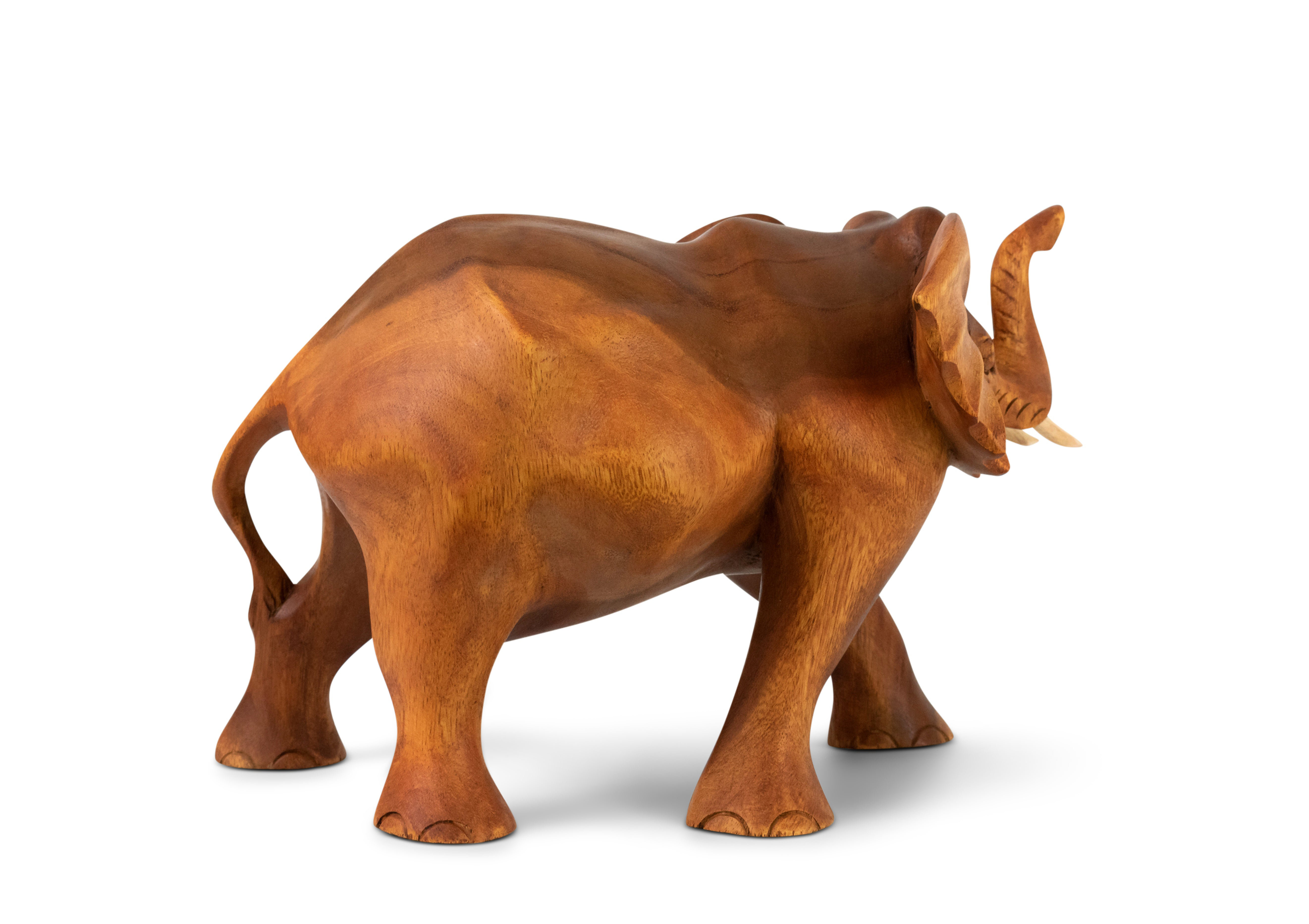 Bungalow Rose Mikylie Walking Elephant Wooden Sculpture - Wayfair Canada