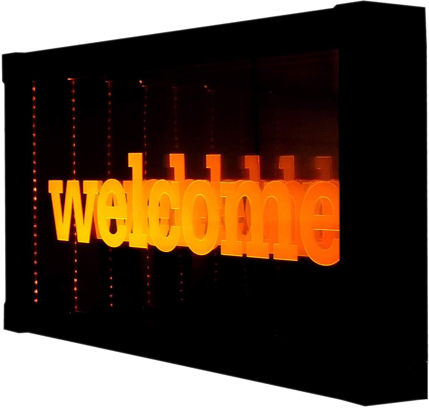 Latitude Run® Bright LED "Welcome" Sign Static Neon Light Tunnel Lamp ...